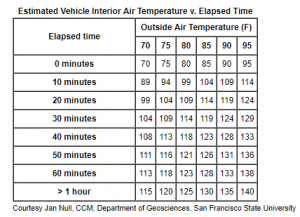 Estimated Vehicle Interior Air Temperature v. Elapsed Time - Beer ...